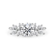 Round Anna's Dream Engagement Ring, Round Brilliant Cut Moissanite/Lab ...